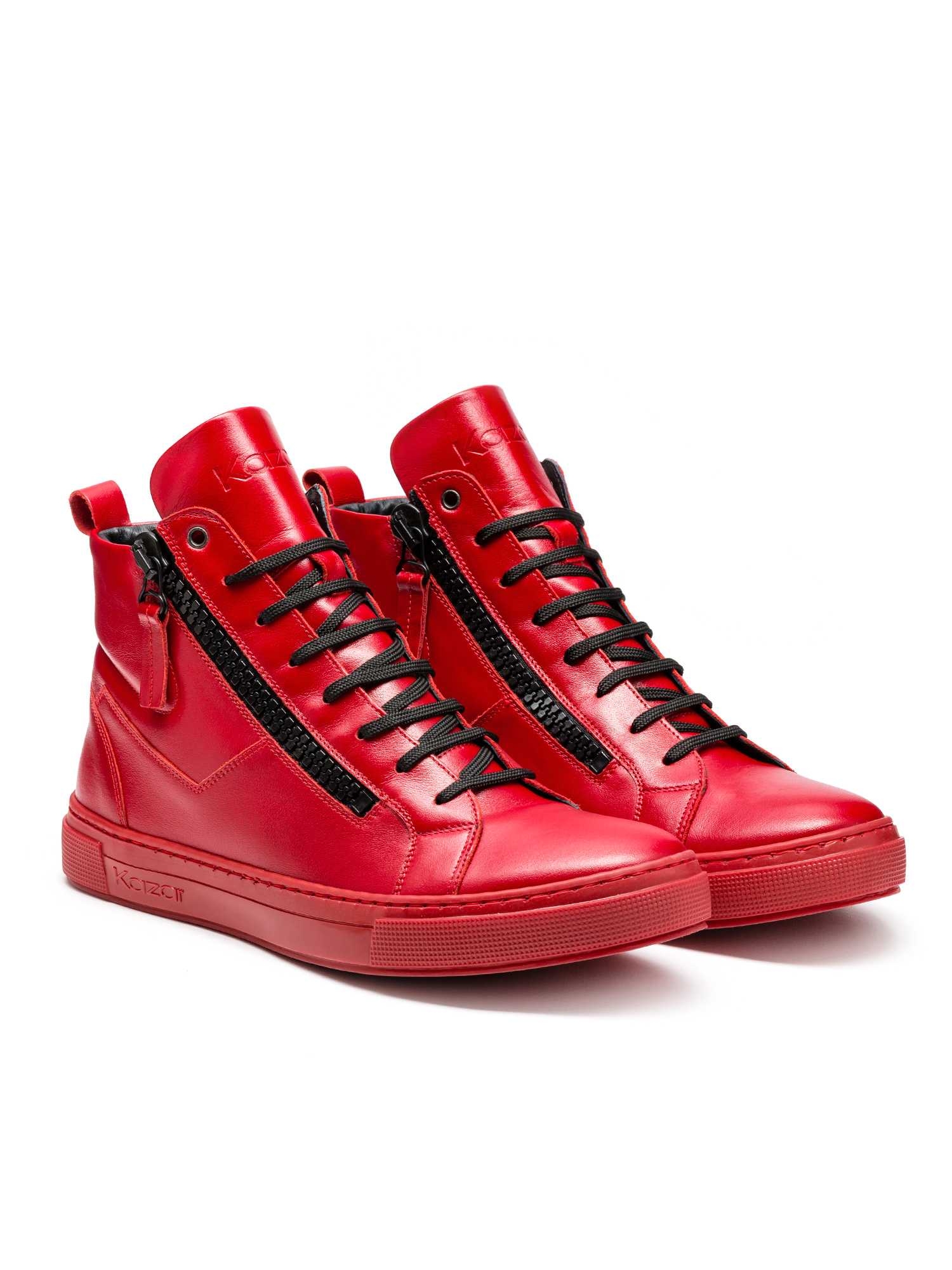 Rote Turnschuhe für Männer LEON